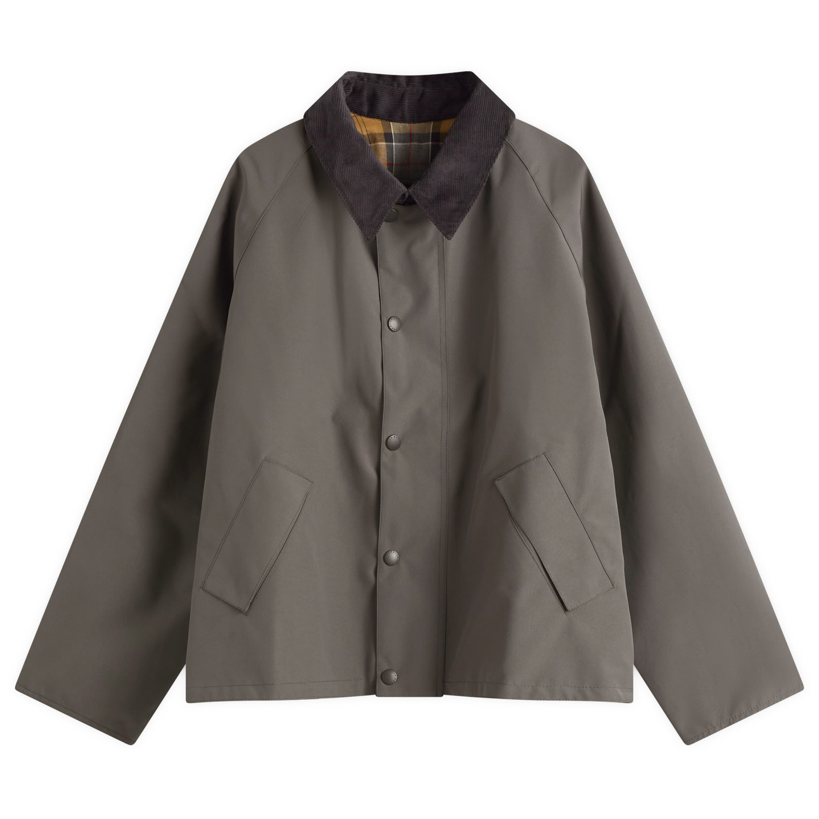 BARBOUR × SALON REVERSIBLE TRANSPORT 36 Barbour Os Reversible Transporter Jacket - Ashpalt Grey | Editorialist